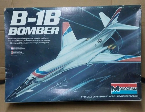 1/72 Revell Monogram B-1B Lancer Bone USAF Bomber Plastic Model Kit ...