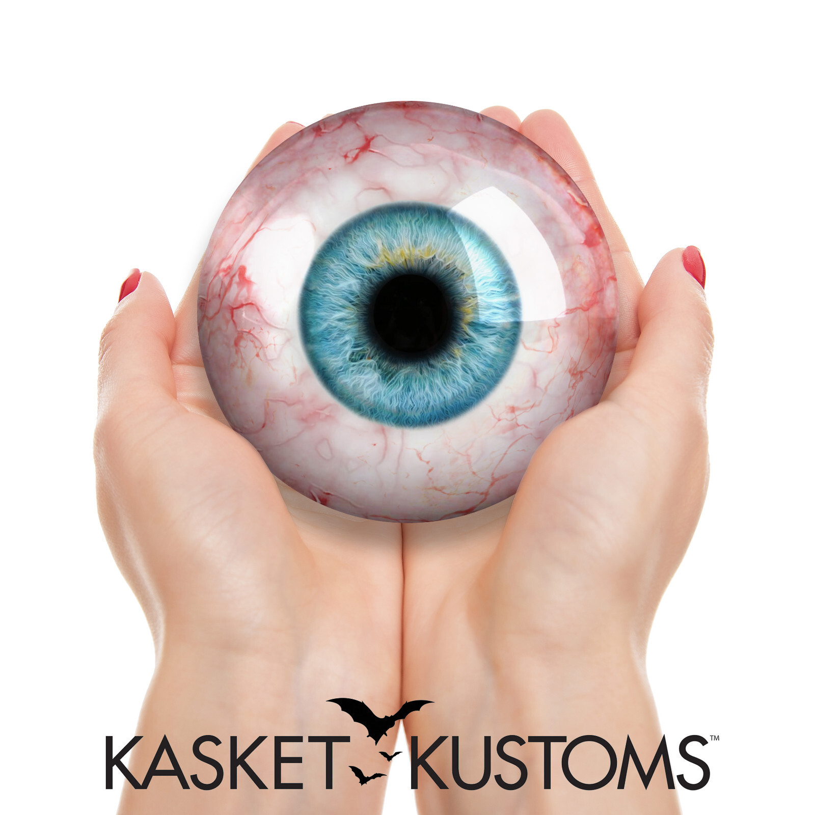 HUGE Blue Bloodshot Glass Eye - Large Human Taxidermy Eyeball 80mm ...