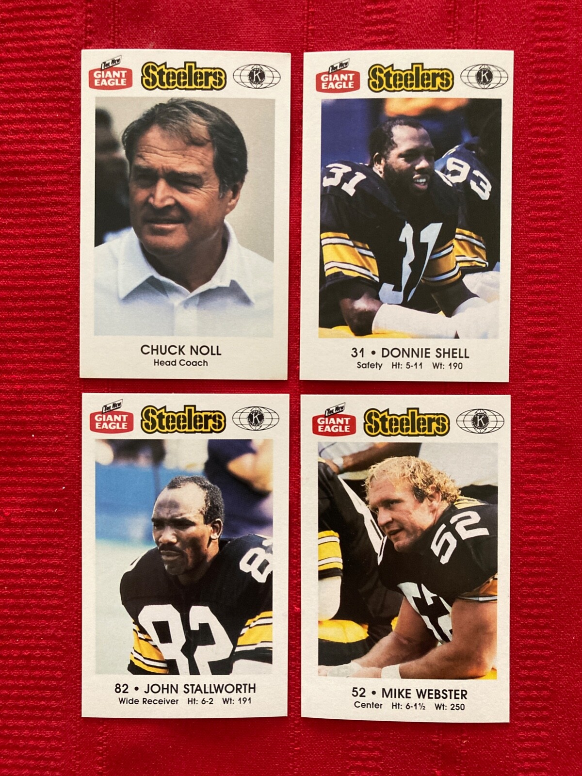 1985 Giant Eagle Pittsburgh Steelers football card set / NFL / 4 HOFs ...