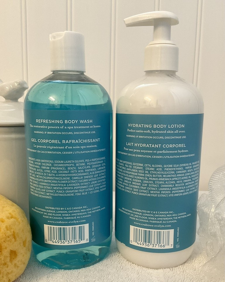 CRABTREE & EVELYN “La Source” Body Lotion & Body Wash Set 16.9 oz NEW ...