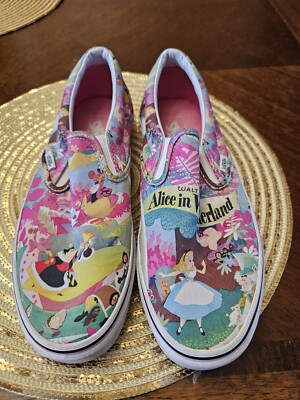 Disney X Vans Alice In Wonderland Slip On M8.5 /W10 In Pre Owned ...