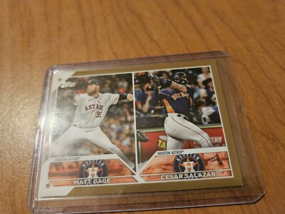 2023 Topps Update Matt Gage Cesar Salazar RC Gold 1394/2023 US318 ...