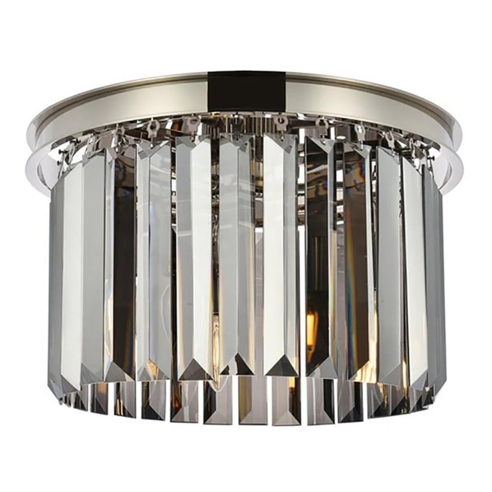 Urban Classic Sydney 3-Light Metal Royal Cut Flush Mount - Nickel | eBay