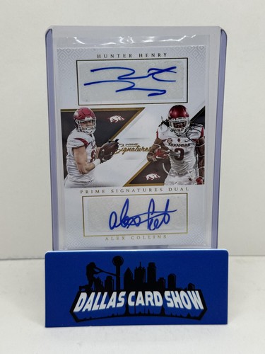2016 Panini Prime Signatures #SD-HC Hunter Henry,Alex Collins Dual Auto ...