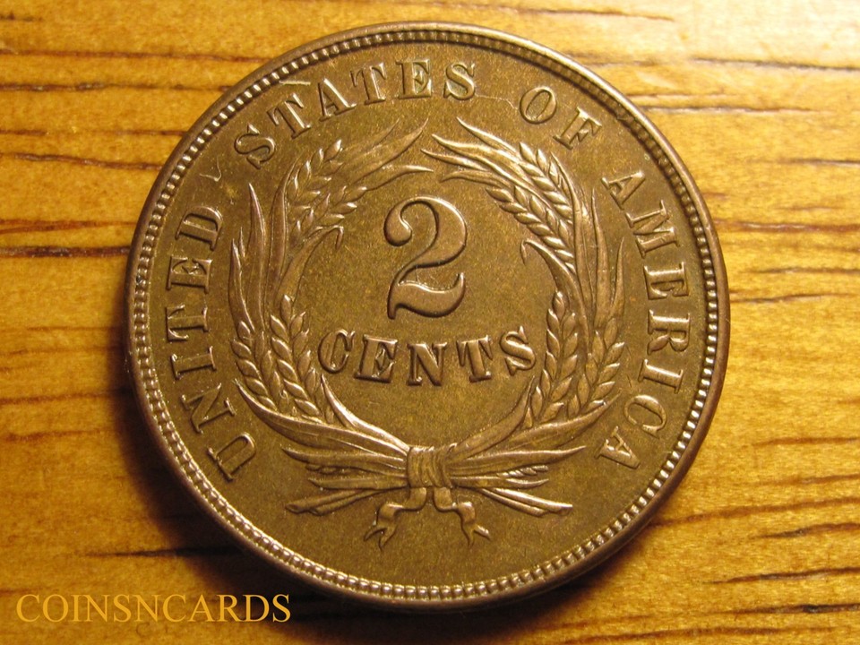 1864 Two Cent Piece Large Motto Variety Strong Strike Uncirculated ...