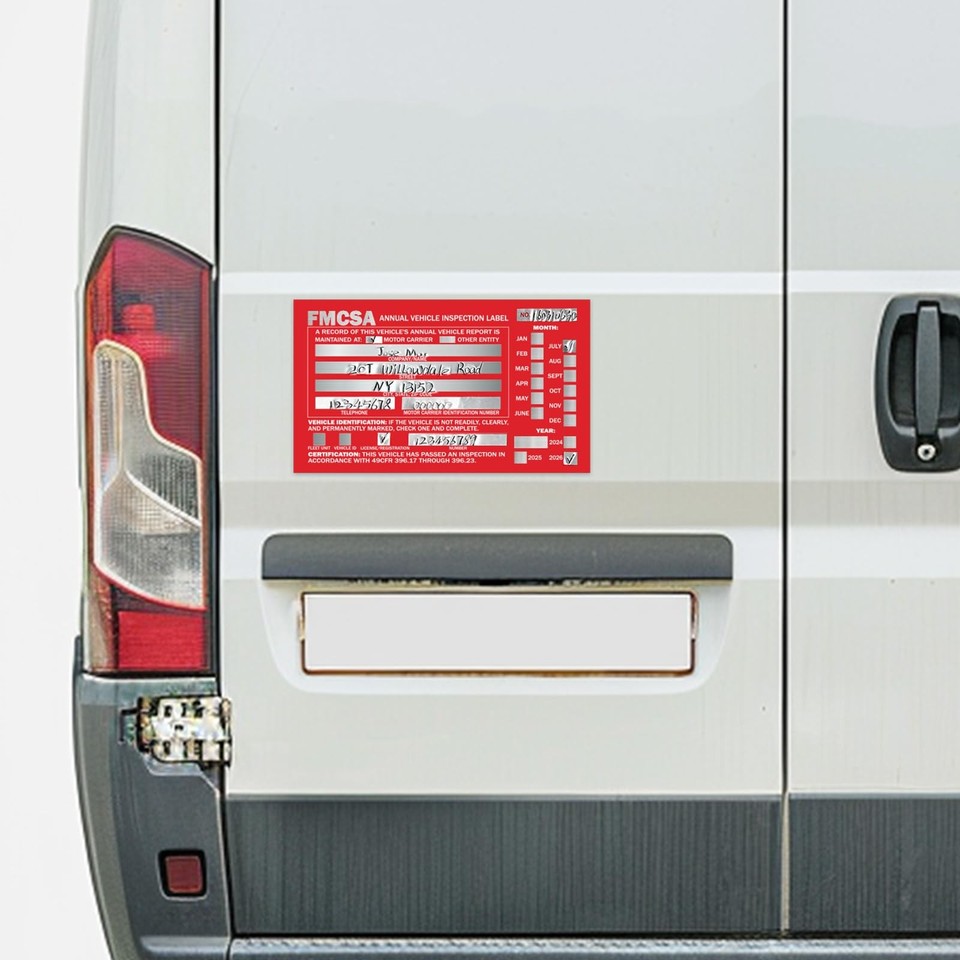 30Pack DOT Annual Inspection Forms and Stickers FMCSA Sheet Aluminum ...