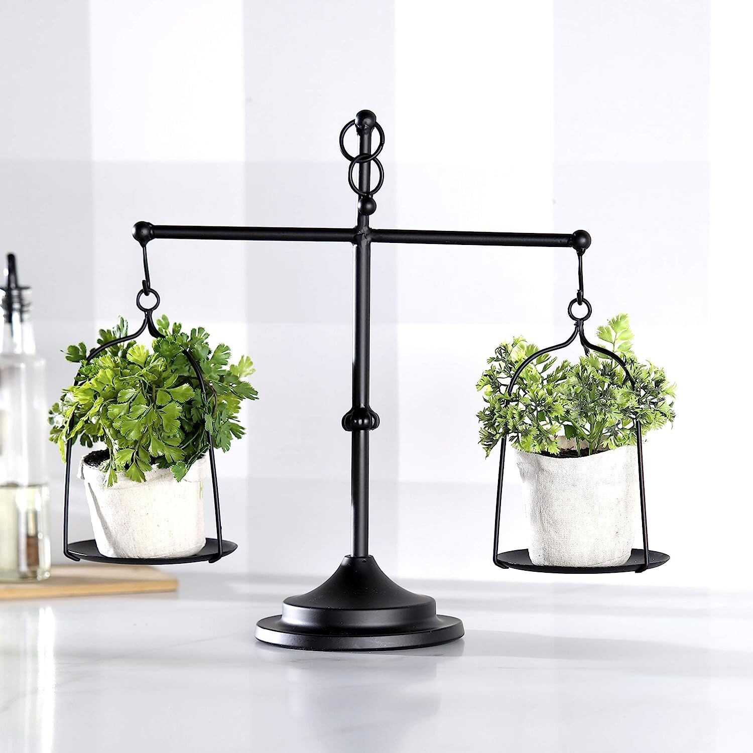 Farmhouse Scale Candle Holder Decorative CENTERPIECE Metal Home Table ...