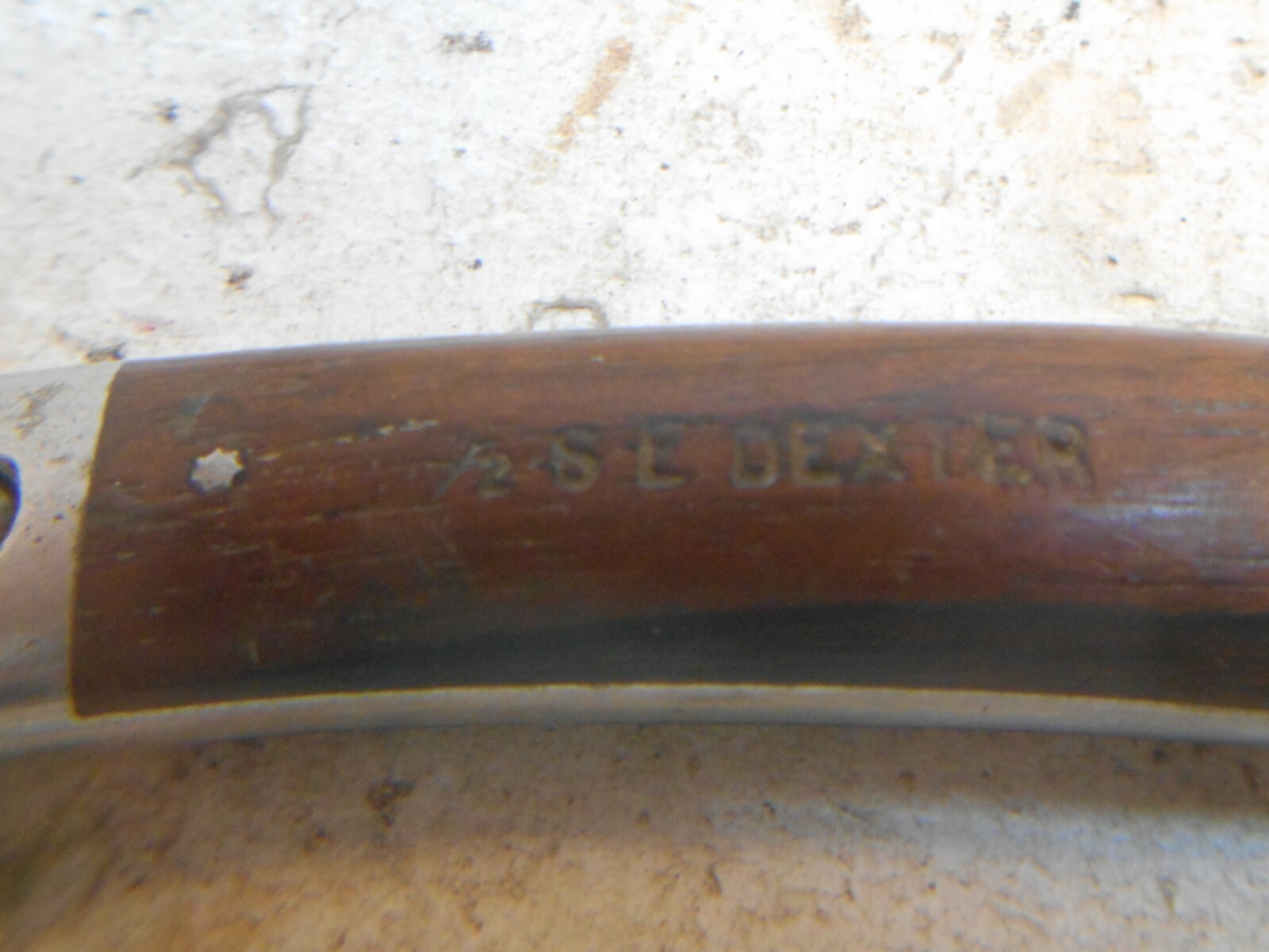 vintage 1/2 Dexter knife wood aluminum handle grip | eBay