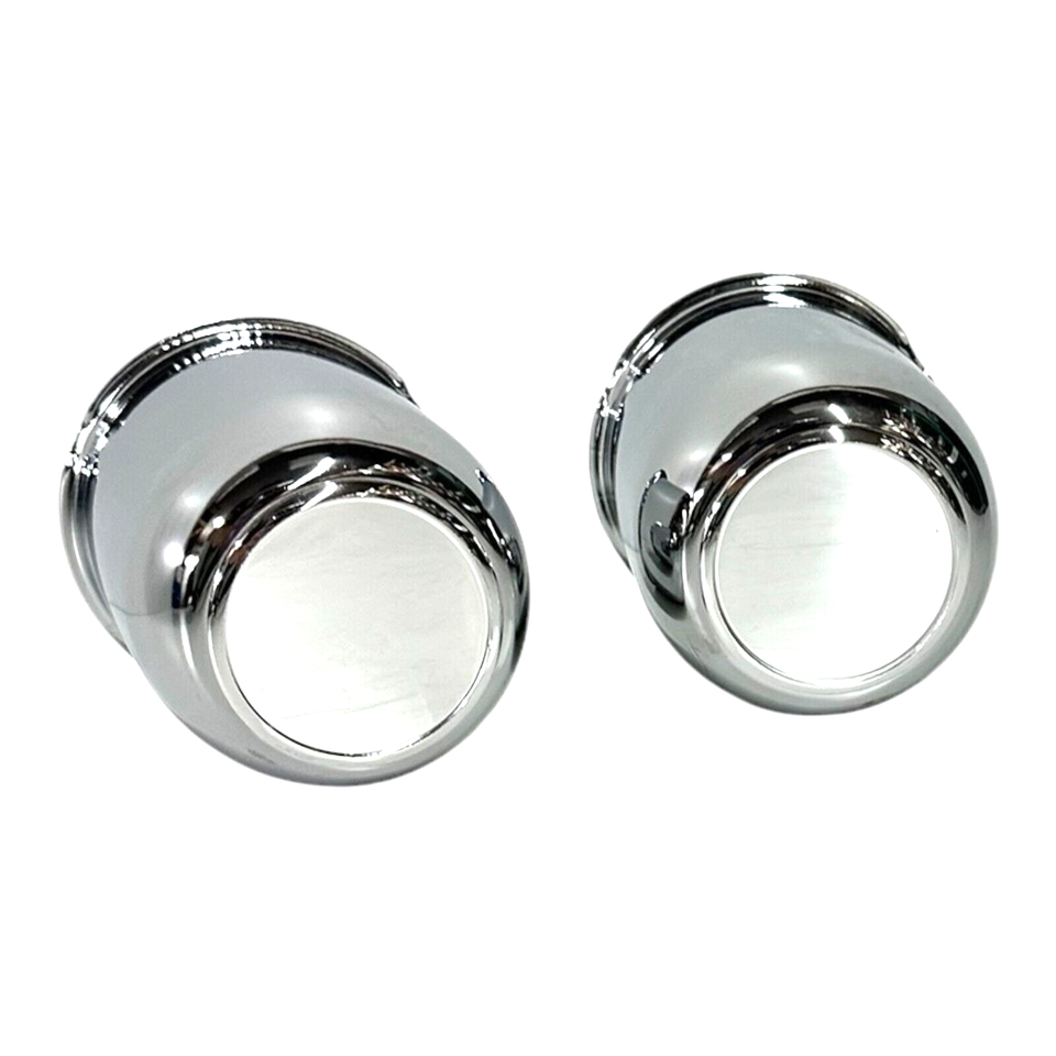 2 Trailer Wheel Center Caps - Steel Chrome Cap fits 3.19" Center ...