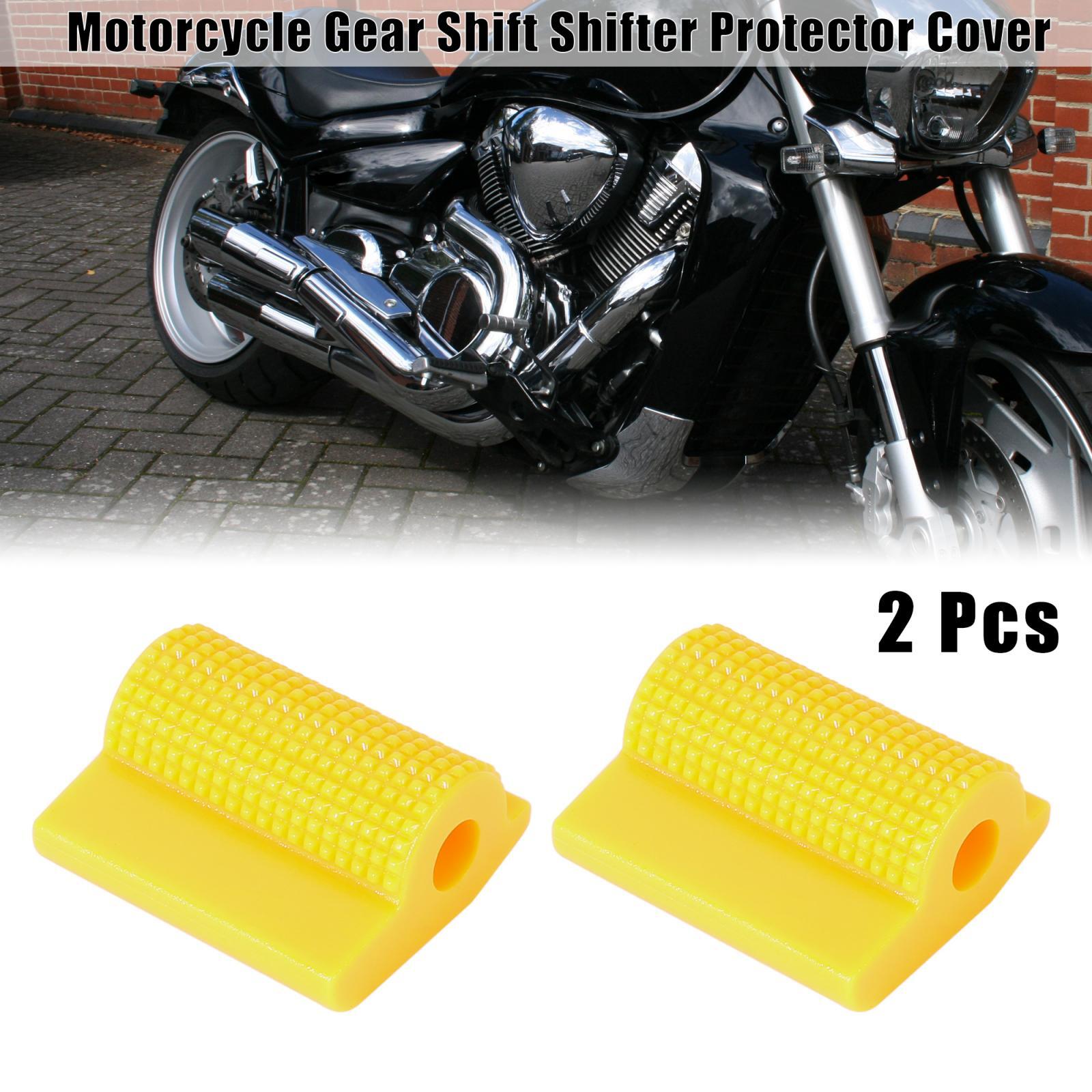 2pcs Universal Yellow Motorcycle Gear Shift Shifter Protector Cover ...