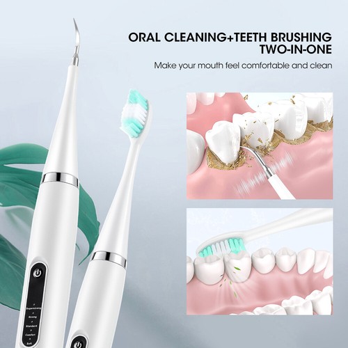 Ultrasonic Electric Teeth Cleaner Plaque Remover 5 Modes - Dental Tooth ...
