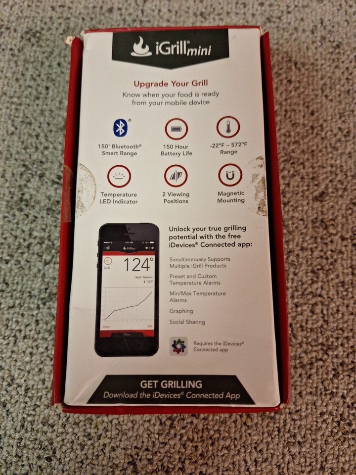 IGrill Mini Bluetooth Grilling Thermometer | eBay
