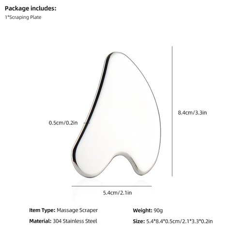 Stainless Steel Massage Scraping Board Face Full Body Gua Sha Scraper ...
