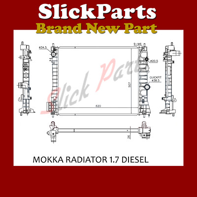 VAUXHALL MOKKA RADIATOR 1.7 DTi 2013 2014 2015 2016 *NEW* | eBay UK
