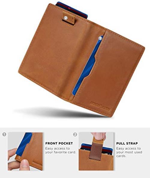 SERMAN BRANDS - Wallets for Men Slim Mens leather RFID Assorted Colors ...