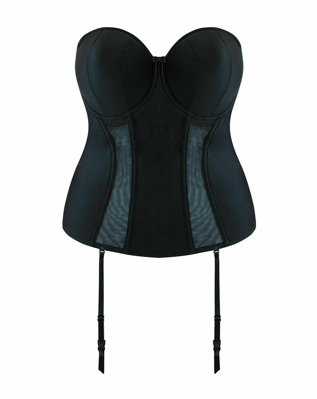 Curvy Kate Luxe Strapless Basque CK017707 Underwired Bustier Black | eBay