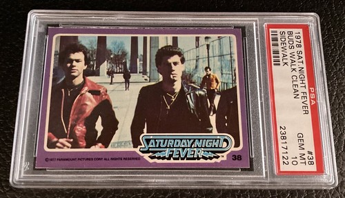 PSA 10 1978 Saturday Night Fever John Travolta Topps Card #38 Movie ...