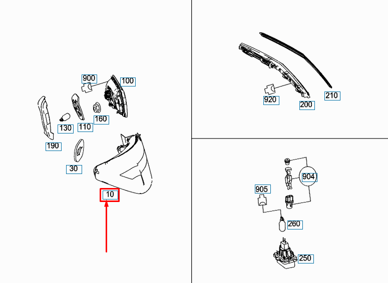 MERCEDES E Class W207 Passenger Side Rear LED Light 2010 Model ...