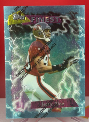 1995 Topps Finest - Jerry Rice #180 San Fran 49ers HoF W/Coating | eBay