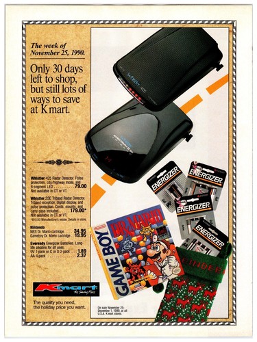 1990 - Kmart Stores Nintendo Game Boy - Original Magazine Print Ad (8in ...