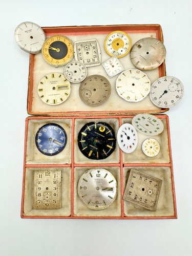 Job Lot Vintage Antique Watch Dials Faces Omega Mixed Shapes Sizes ...