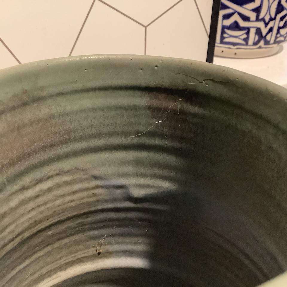 Abdo Nagi Studio Pottery Large Vase 10.5 Inch Incised Mark To Base ...