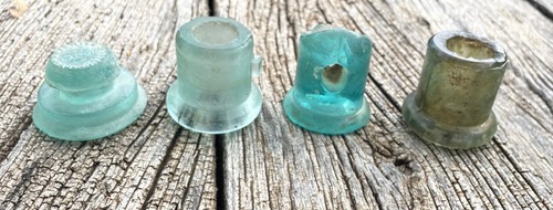 Lot of 4 Antique Glass Lightning Rod Insulators | eBay