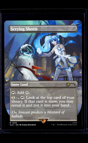 MTG Magic The Gathering SLD Secret Lair Drop Borderless #1606 Scrying ...
