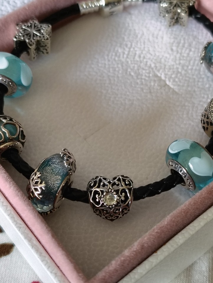 Authentic Pandora Bracelet With 4 Pandora Charms | eBay