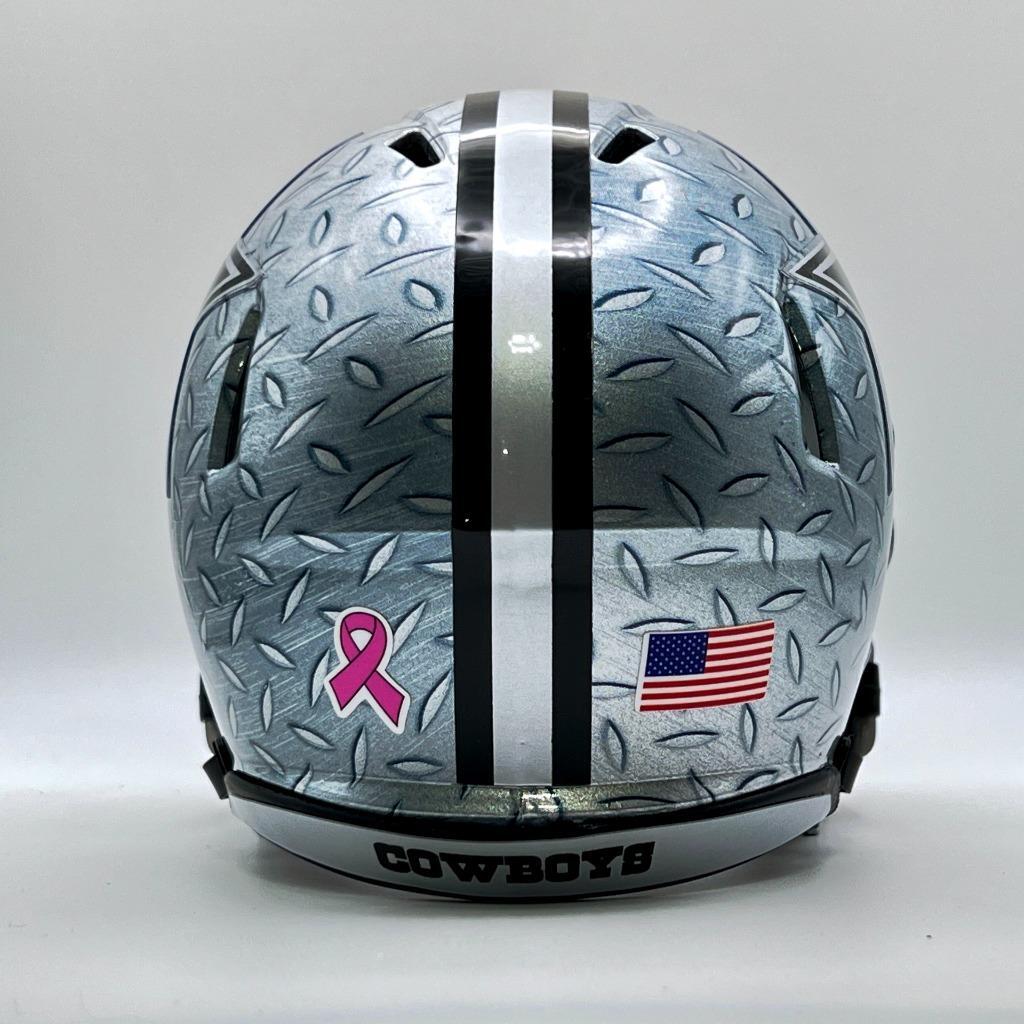 Dallas Cowboys Custom Diamond Plate Hydro-Dipped Mini Football Helmet ...