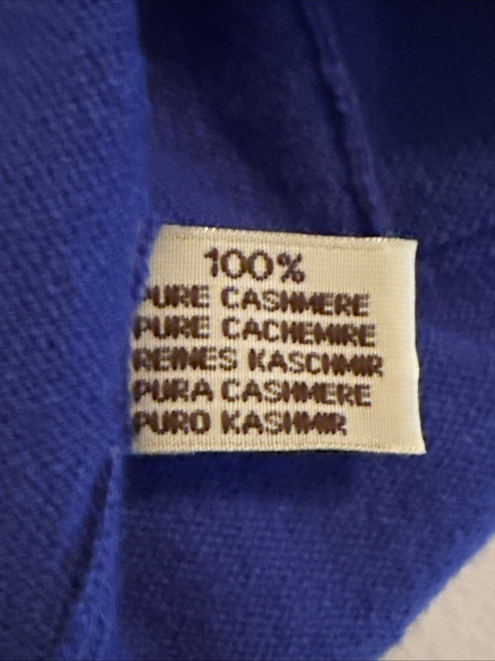 Diane Firsten Luxury Brand Blue Scottish Cashmere Cardigan Eu Size 44 ...