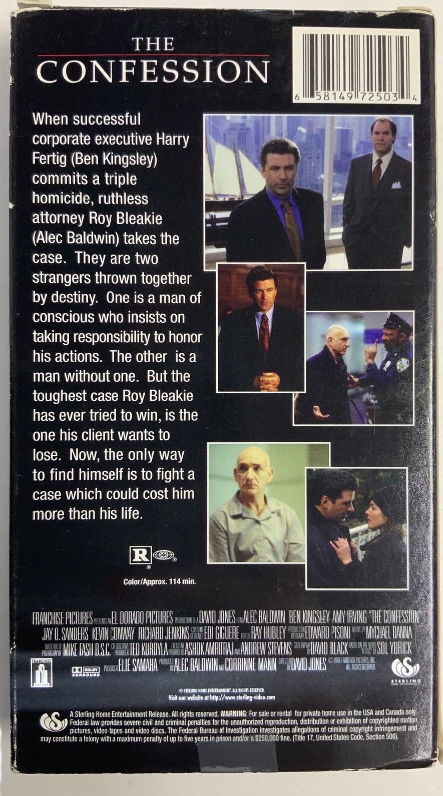 The Confession 1998 VHS Alec Baldwin VHSshopCom 658149725034| eBay