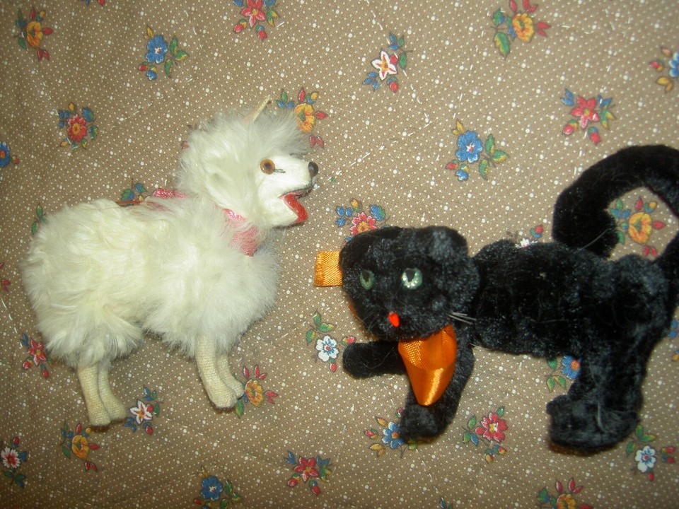 RARE vintage 1952-61 Steiff JOINTED Dachshund dog, Beppo button-in-ear ...