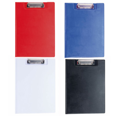 A4 PVC Clipboard With Folding Cover Inner Plastic Sleeve Metal Bulldog ...