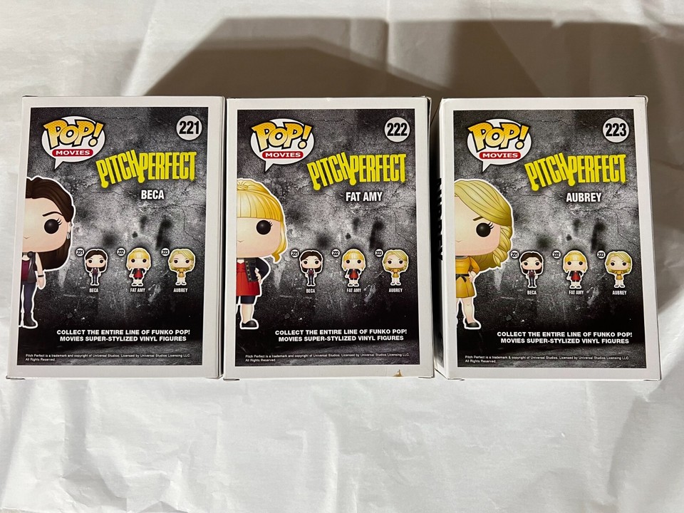 Funko Pop Pitch Perfect Becca #221, Fat Amy #222, Aubrey #223 - Lot Of ...
