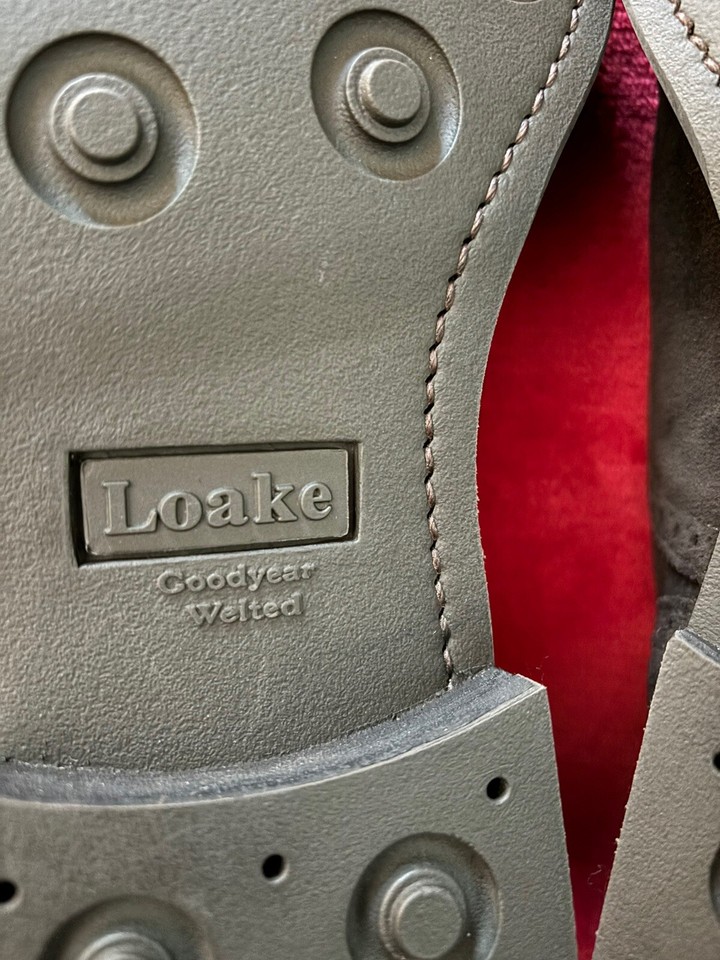 NIB Loake 301DSRF Dark Brown Suede Captoe Oxfords UK sz 10F Dainite ...