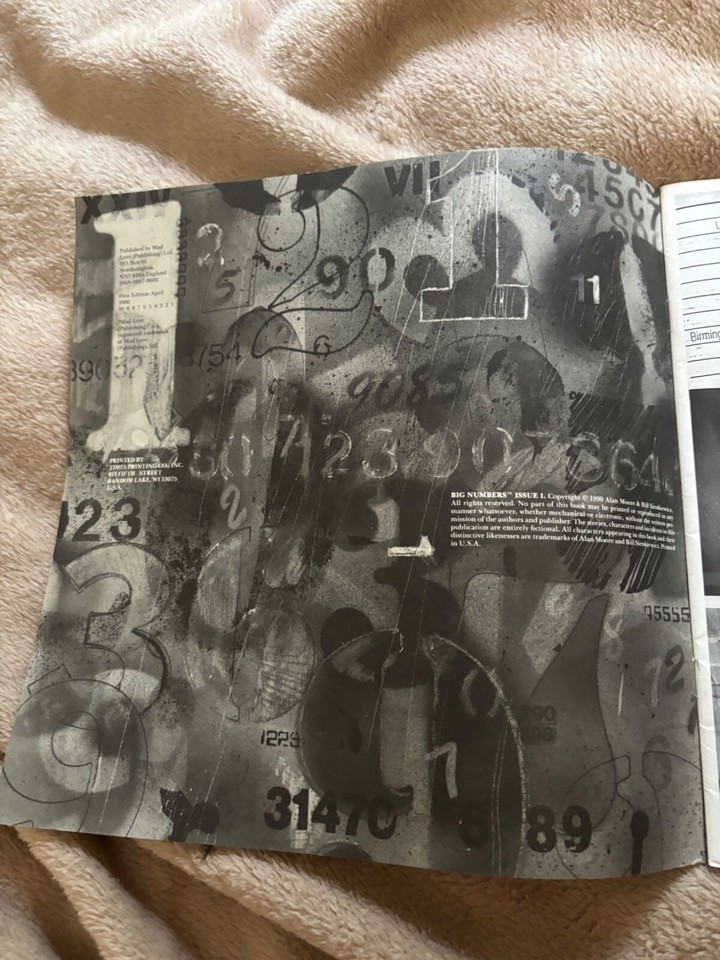 Big Numbers 1. Alan Moore/Bill Sienkiewicz. 1st Edition! | eBay