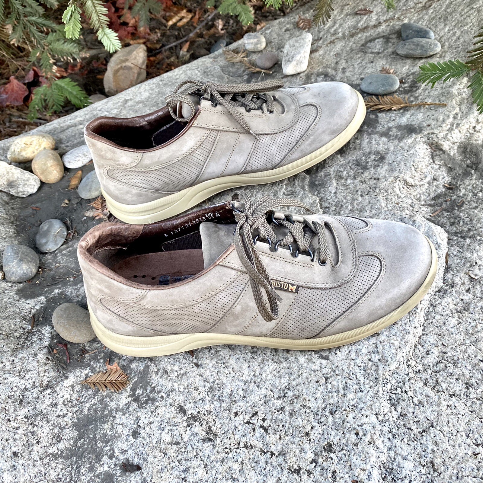 Mephisto Match Shoes Runoff Air-Jet System Gray Suede… - Gem