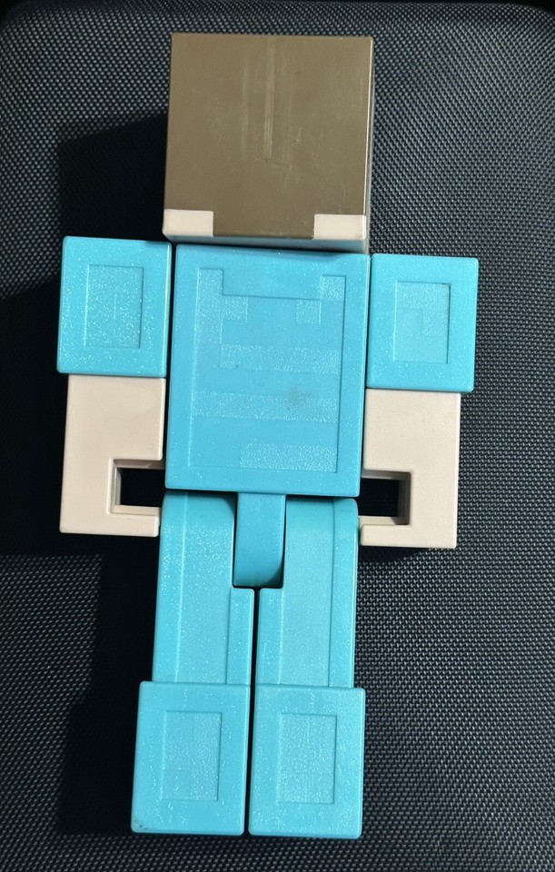 Minecraft Steve Diamond Armor Action Figure 8.5 in. No Helmet Mojang ...