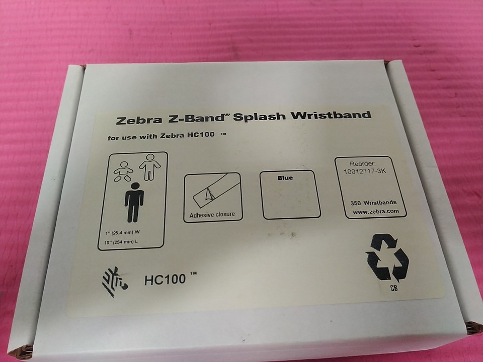 ZEBRA 1" X 10" Z-BAND SPLASH WRISTBAND (BLUE) 10012717-3K | eBay