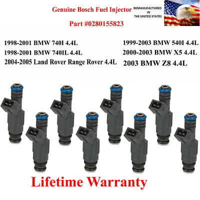Genuine Bosch Fuel Injector 8X 2004-2005 Land Rover Range Rover 4.4L | eBay