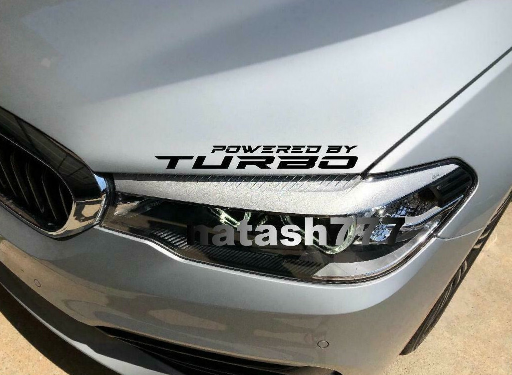 POWERED BY TURBO Vinyl Decal Sticker Emblem logo Sport Racing ...