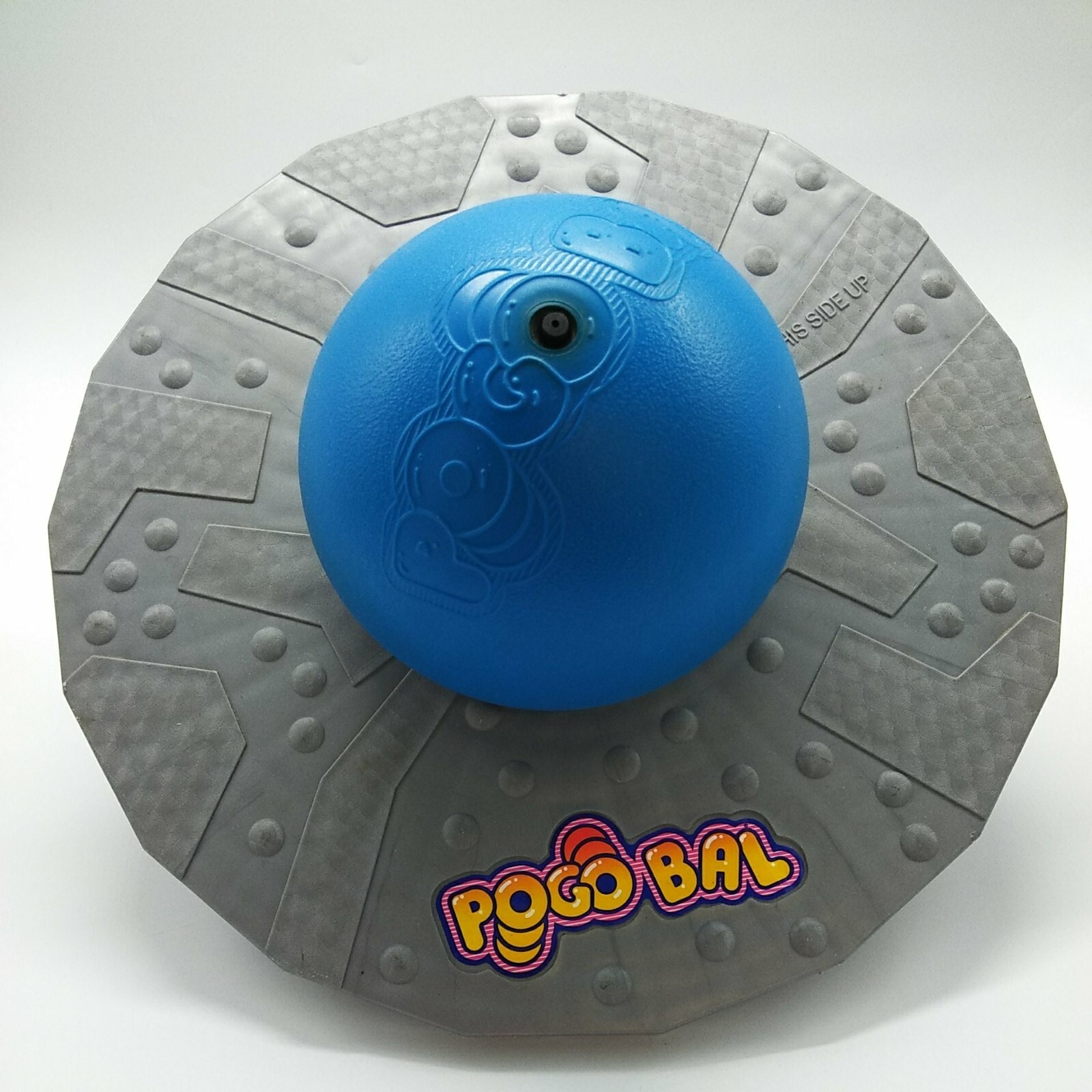 Vintage 1986 Hasbro Pogo Ball - Blue Ball w/ Gray Platform 80's Toys ...