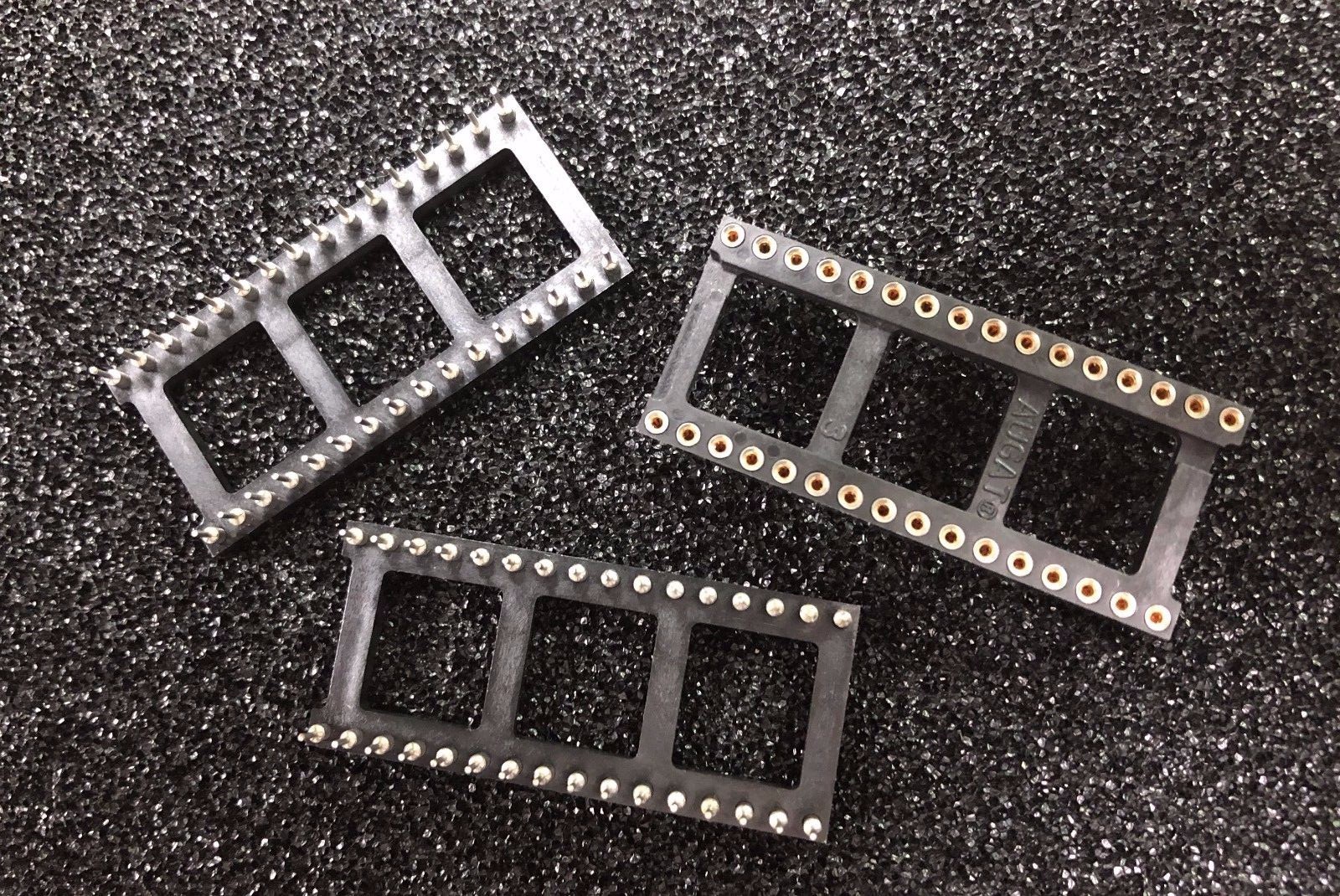 (4) AUGAT 832-AG11D-ESL 32 pin DIP 600mil tin lead Open Frame IC Chip ...