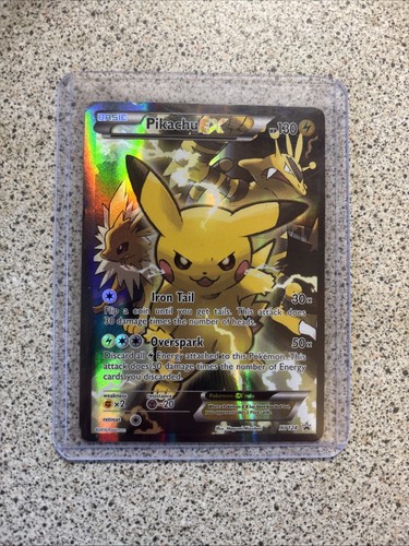 Pokemon Pikachu EX XY124 Generations Black Star Promo Holo Card 2016 NM ...