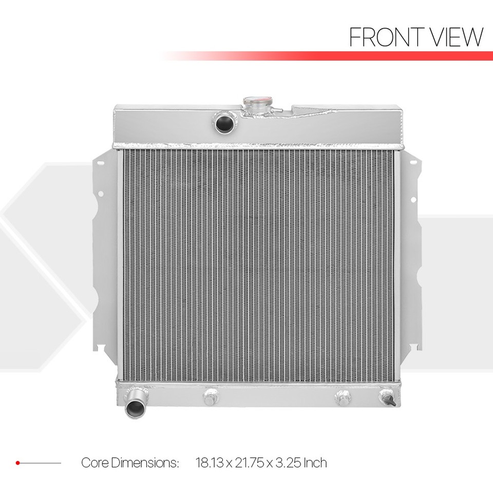 Aluminum 2 Row Performance Radiator for 63-69 Charger/Coronet/Dart ...