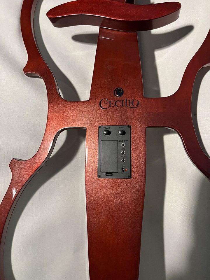 Electronic cello 4/4 black white professional Electric cello Used | eBay