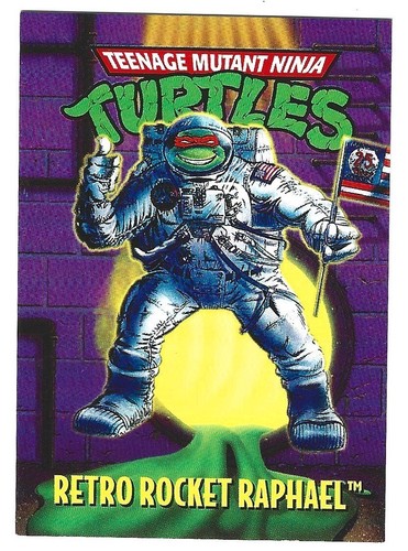 TMNT CARD RETRO ROCKET RAPHAEL INSERT PLAYMATES TEENAGE MUTANT NINJA ...