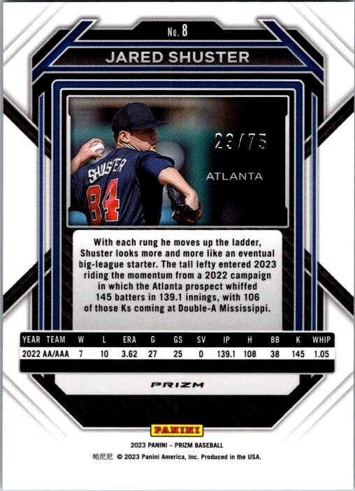 JARED SHUSTER 2023 PANINI PRIZM GREEN SCOPE PARALLEL BASE CARD 29/75 | eBay