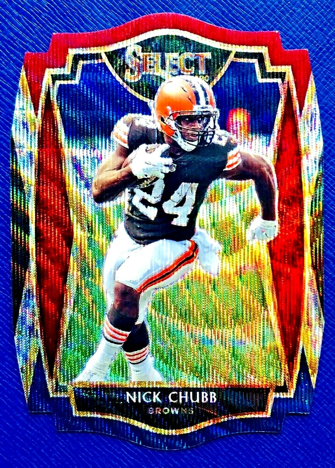 2020 Panini Select - Premier Level Tri-Color Prizm #125 Nick Chubb /199 ...